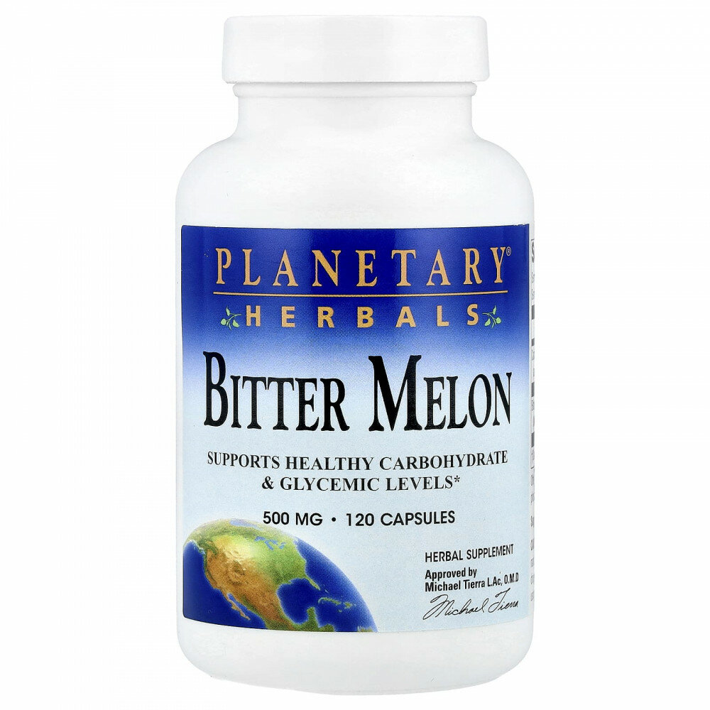Planetary Herbals, Горькая дыня, 1000 мг, 120 капсул (500 мг на капсулу)