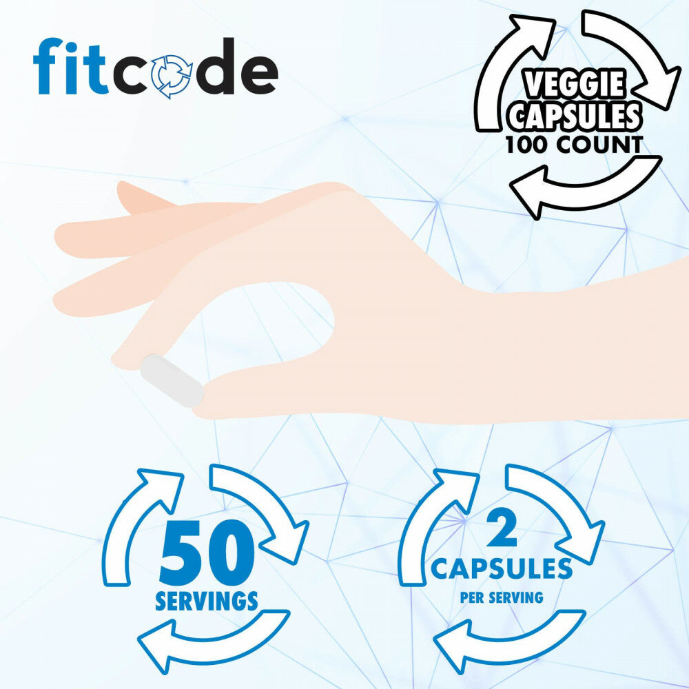 Fitcode, Testcode, 100 растительных капсул — фото 1