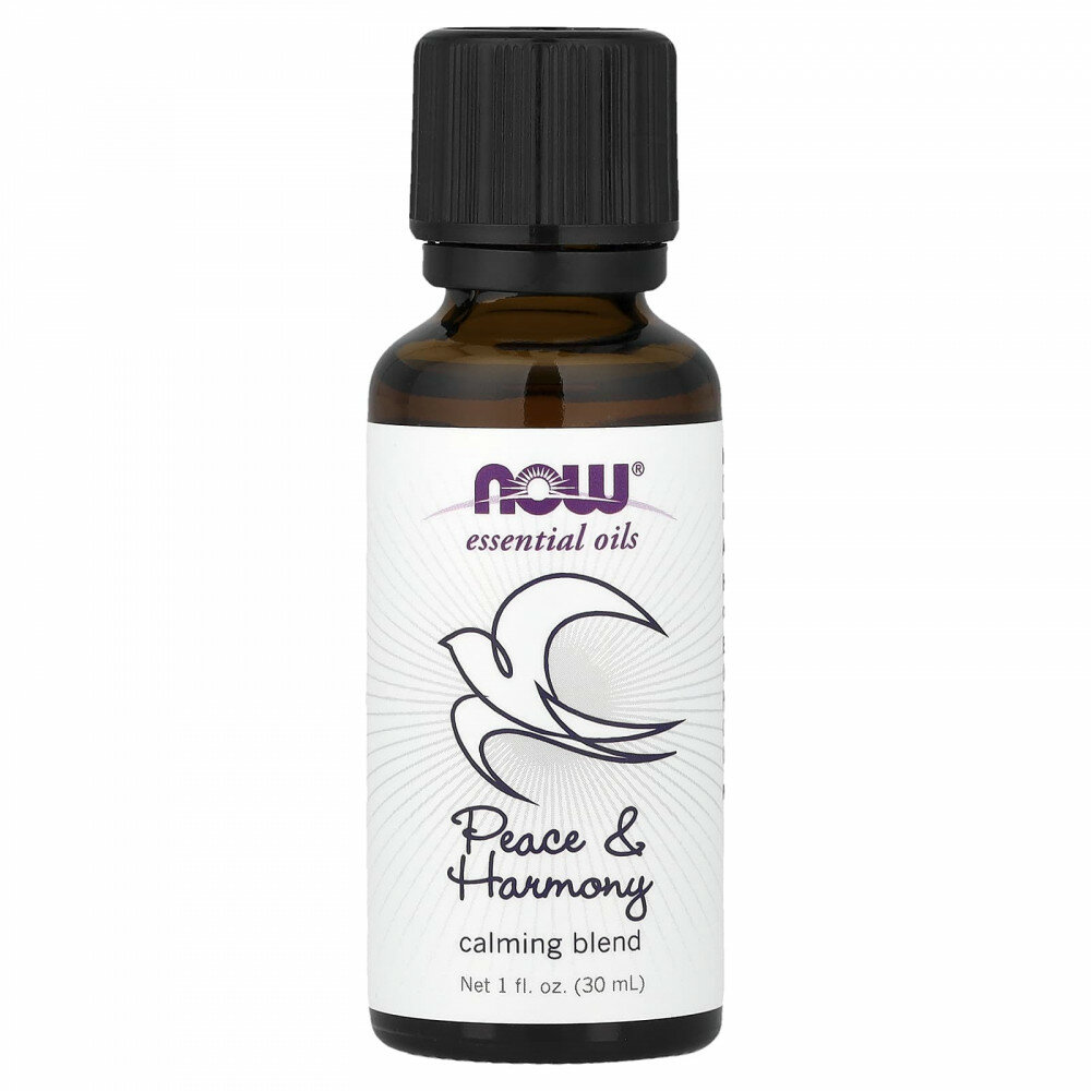NOW Foods, Эфирные масла, Мир и гармония, 1 жидкая унция (30 мл)