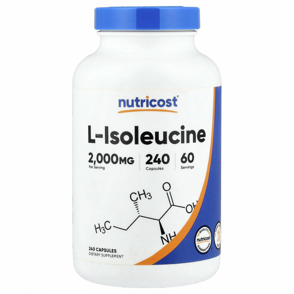 Nutricost, L-изолейцин, 240 капсул (500 мг в 1 капсуле)