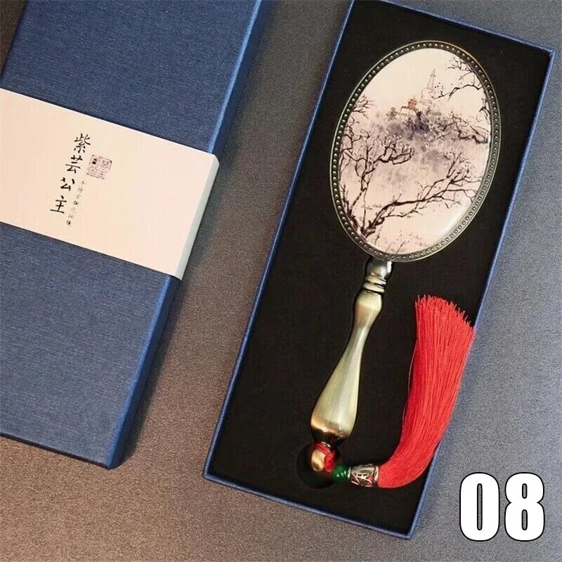 Ретро зеркало для макияжа бронза 08