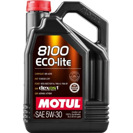 Моторное масло Motul 8100 Eco-Lite 5W-30 синтетическое 5л (ЕС)