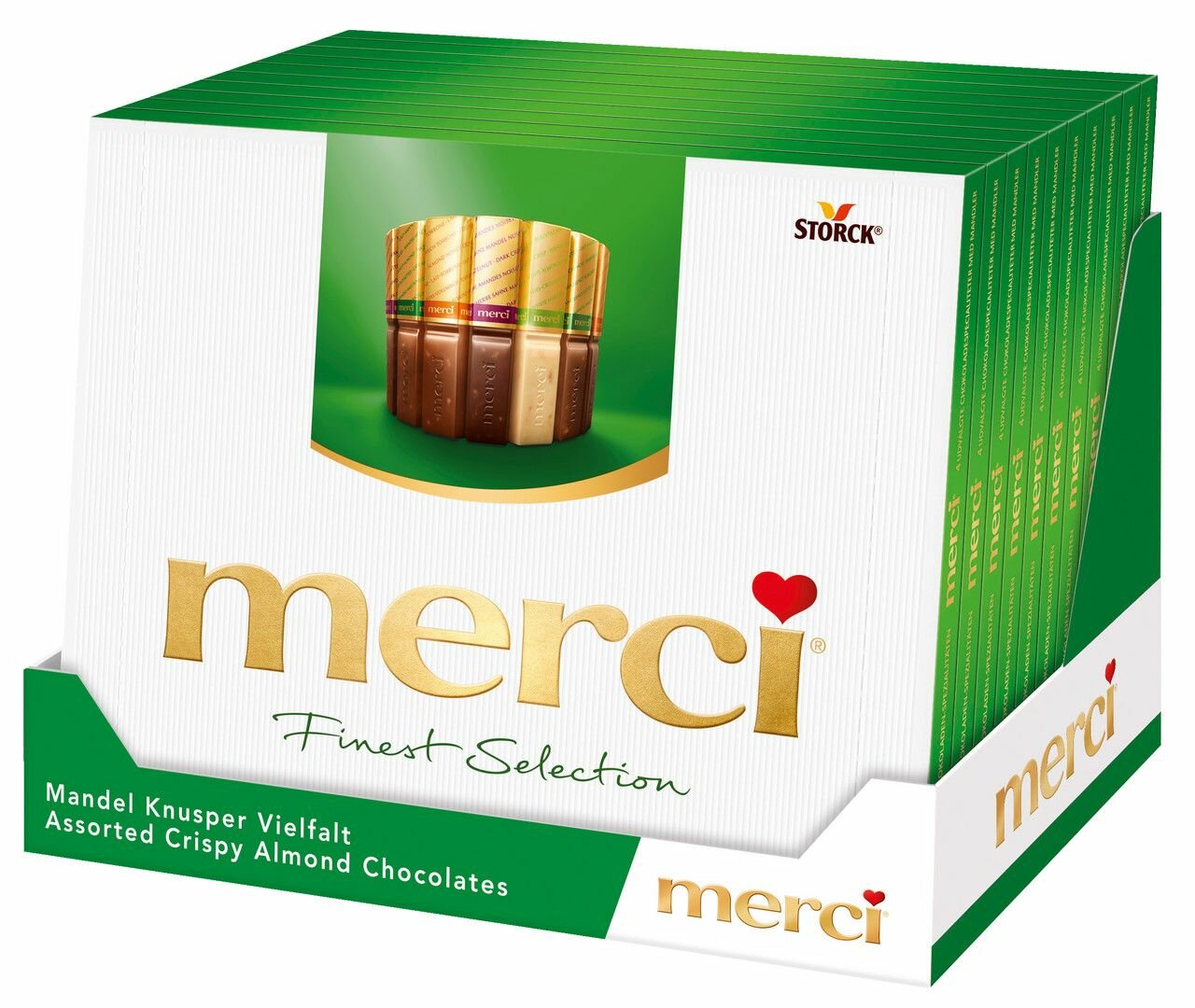 Набор конфет Merci (мерси) "Миндаль", ассорти, 250 г, 10 шт.