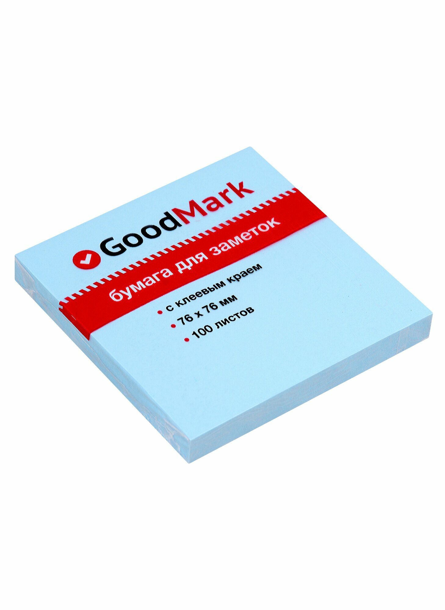 Блок бумаги 76*76 самоклеящийся "Attomex" голубой, 100 листов