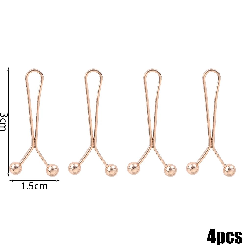 Зажимы для подтяжки брюк rose gold, 4 шт.