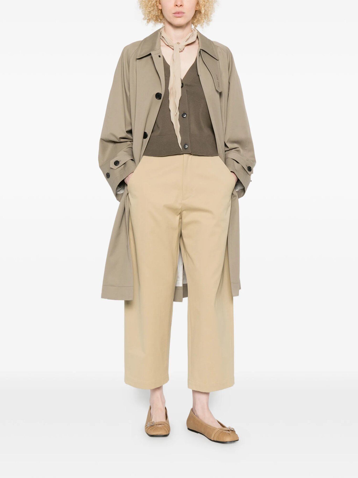 Брюки nicholson & nicholson Elasticated cropped trousers, размер 38, разноцветный — фото 1