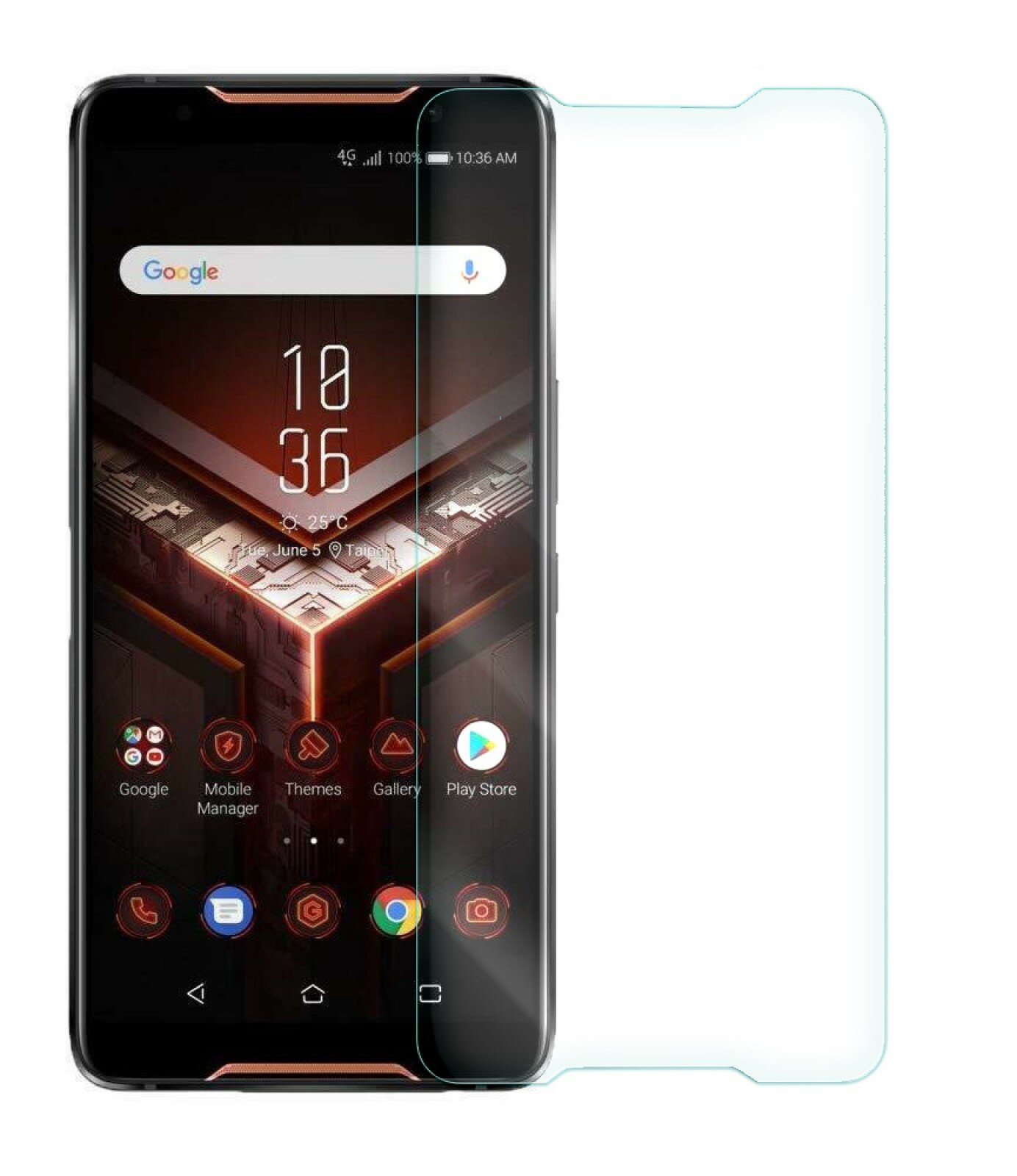 3D защитная пленка MyPads для Asus ROG Phone 2 с глянцевой поверхностью и закругленными краями