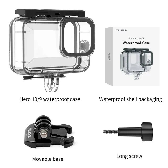 TELESIN водонепроницаемый чехол для GoPro Hero 9-13 Waterproof Case