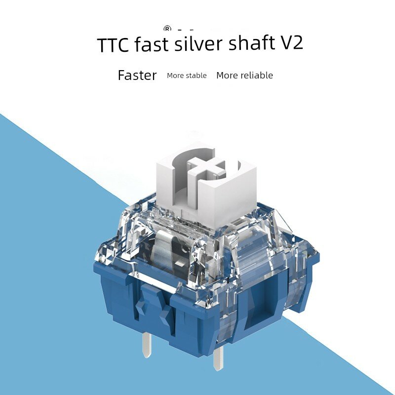 Quick Silver V2 переключатели для механической клавиатуры, 60 шт. в банке с инструментом для снятия, антиошибочное