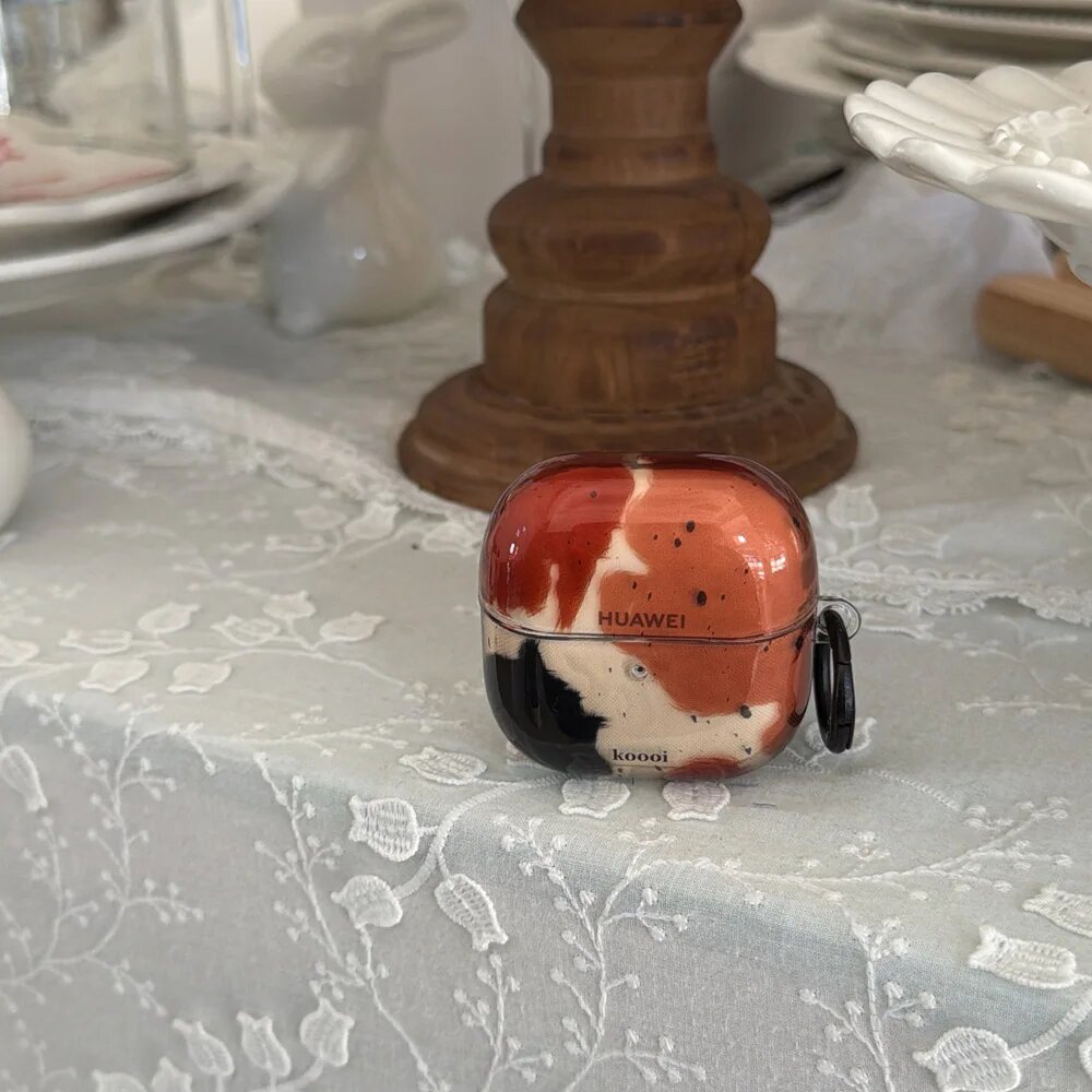 Чехол для наушников Meetsweet Amber для Huawei FreeClip 2, FreeBuds for Freebuds 5i 6i, with hook