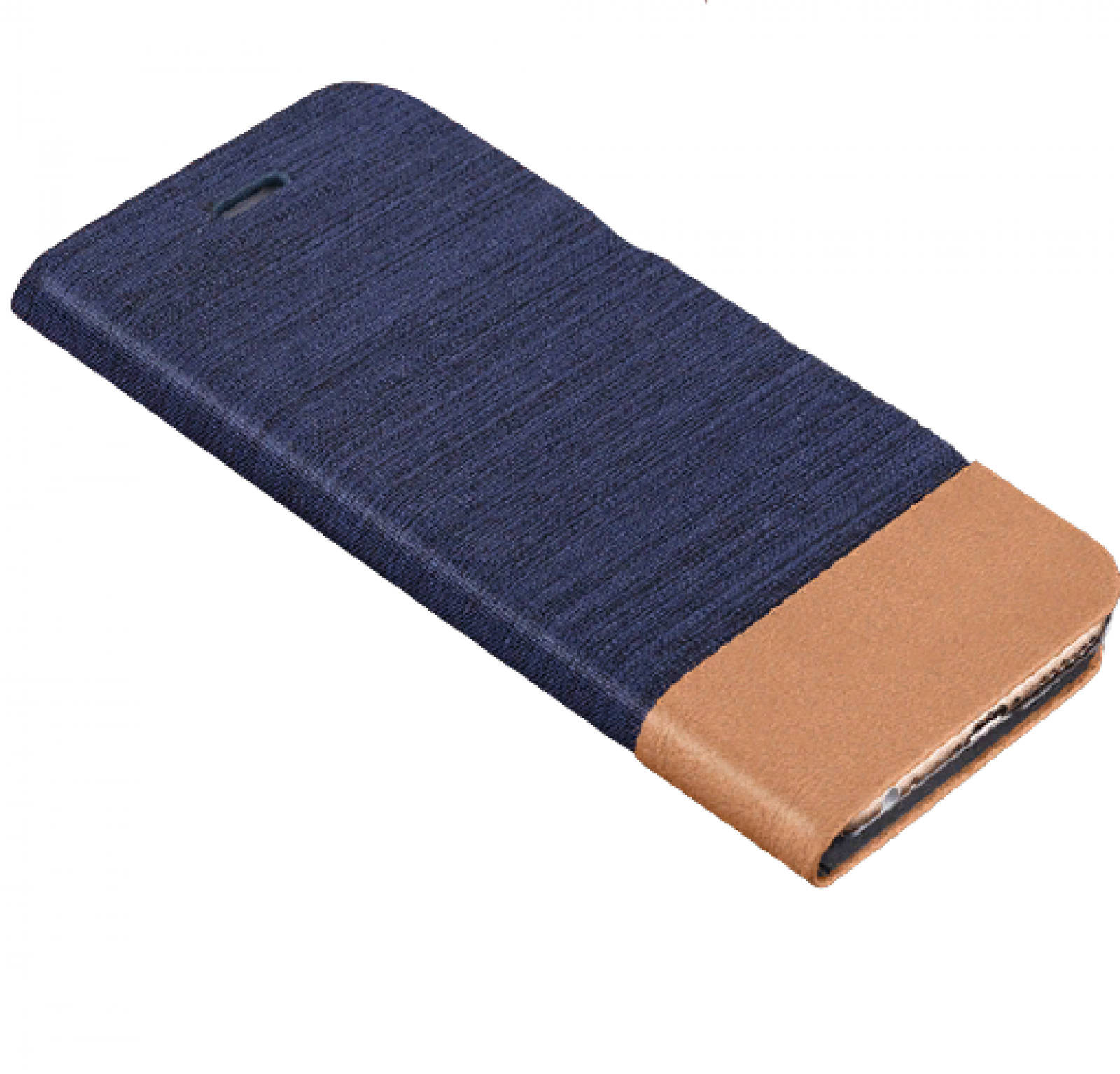 Чехол-книжка MyPads Vaqueros для HTC 10 / HTC One M10 / Lifestyle 10 5.2 из водоотталкивающей ткани синий с кожаной вставкой