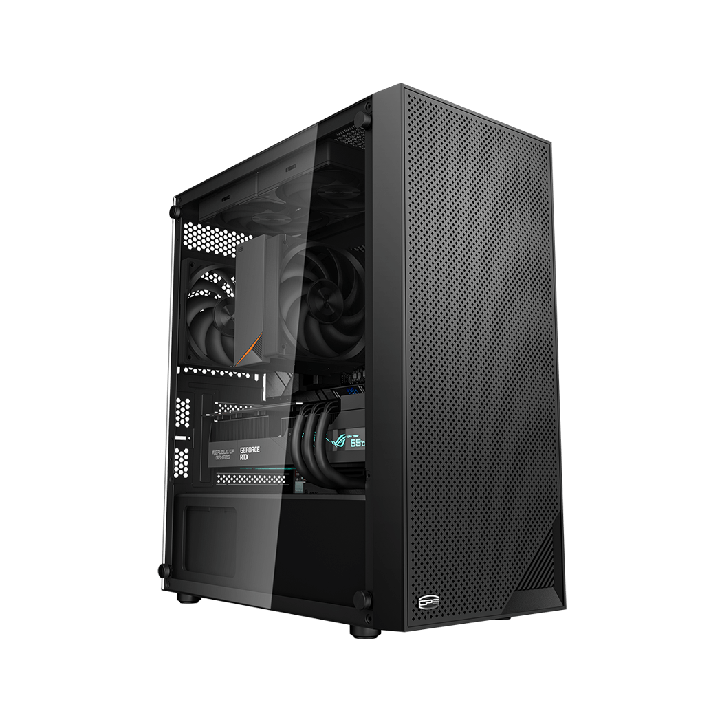 Корпус для ПК PCCOOLER C3B310 BK, mATX, закаленное стекло, без БП, черный