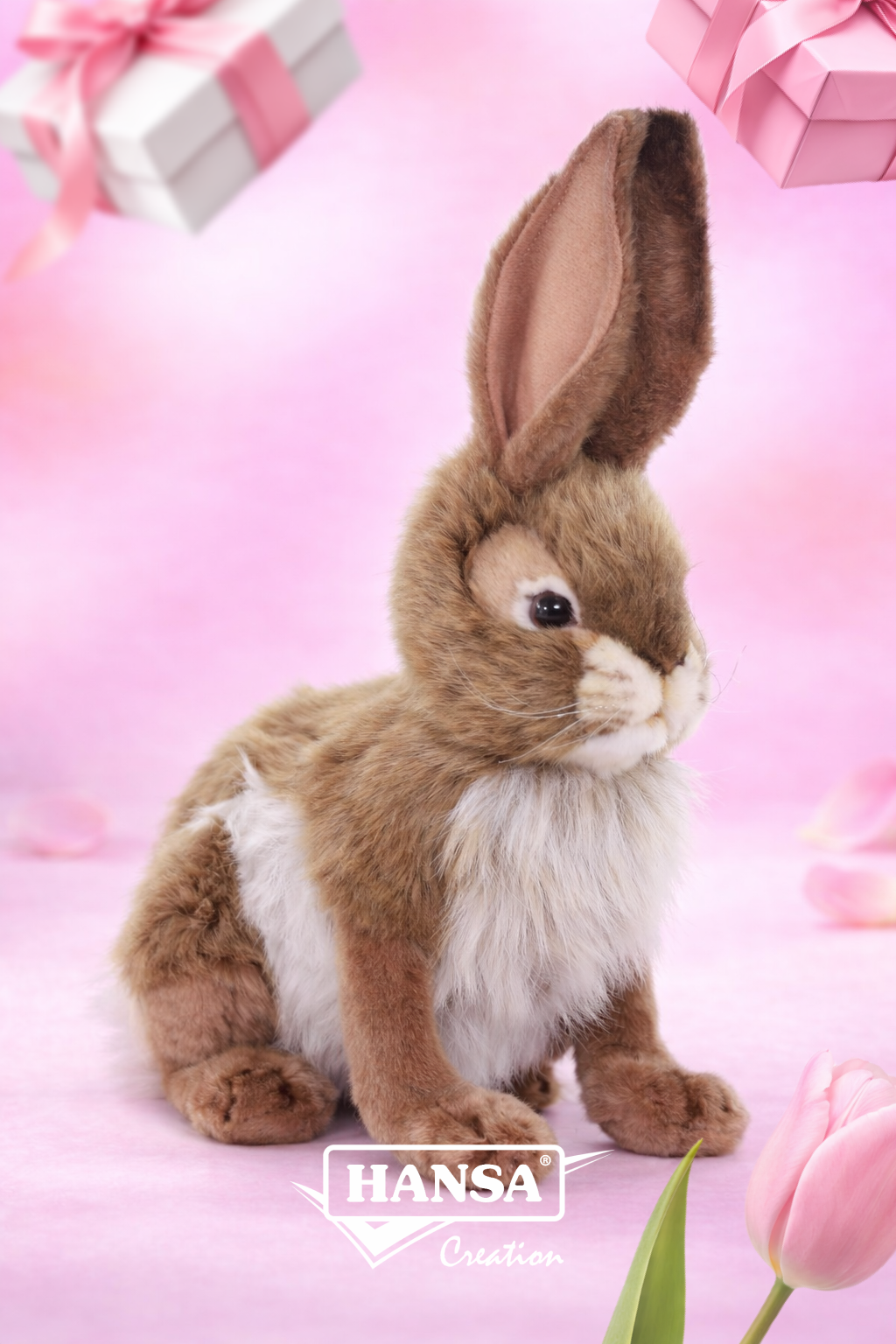 Реалистичная мягкая игрушка Hansa Creation, 3584 Заяц чернохвостый, 30 см