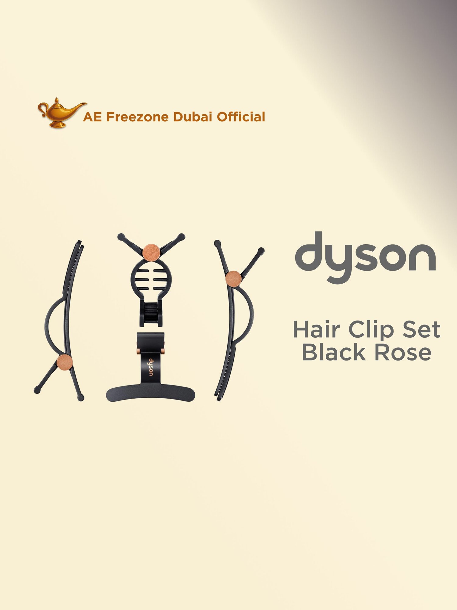 Набор зажимов для волос Dyson Hair Clip Set, цвет Black Rose (Черный)
