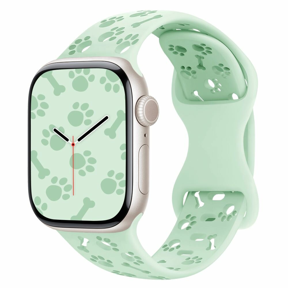 Силиконовый ремешок 38мм 40мм 41мм подходит для серий 1-9 / SE, Apple Watch Series 10 (42мм), браслета с рисунком собачьих когтей. собачьи когти 38-42мм