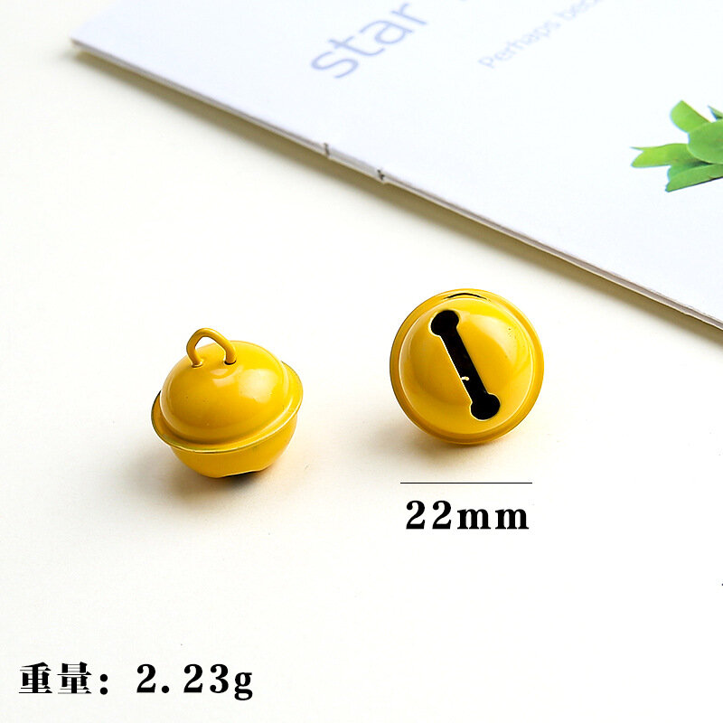 22-миллиметровые окрашенные металлические колокольчики в ярких цветах, аксессуары для рукоделия, подходят для брелоков, подвесок, ошейников для домашних животных, декоративных мелких предметов, креати