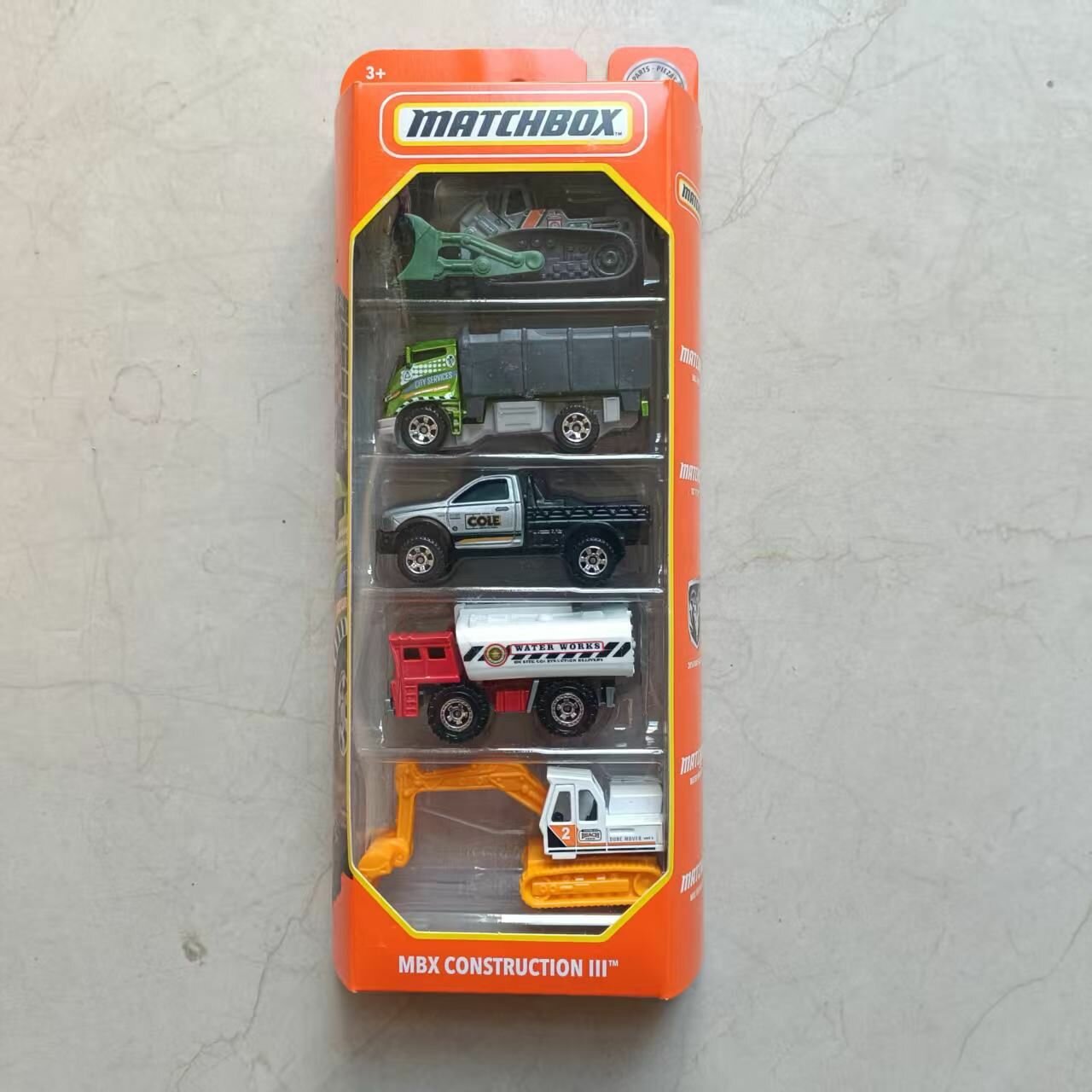 Matchbox , литые модели автомобилей 1:64, набор из 5 машинок, металлические машинки(C1817-MBX CONSTRUCTION)