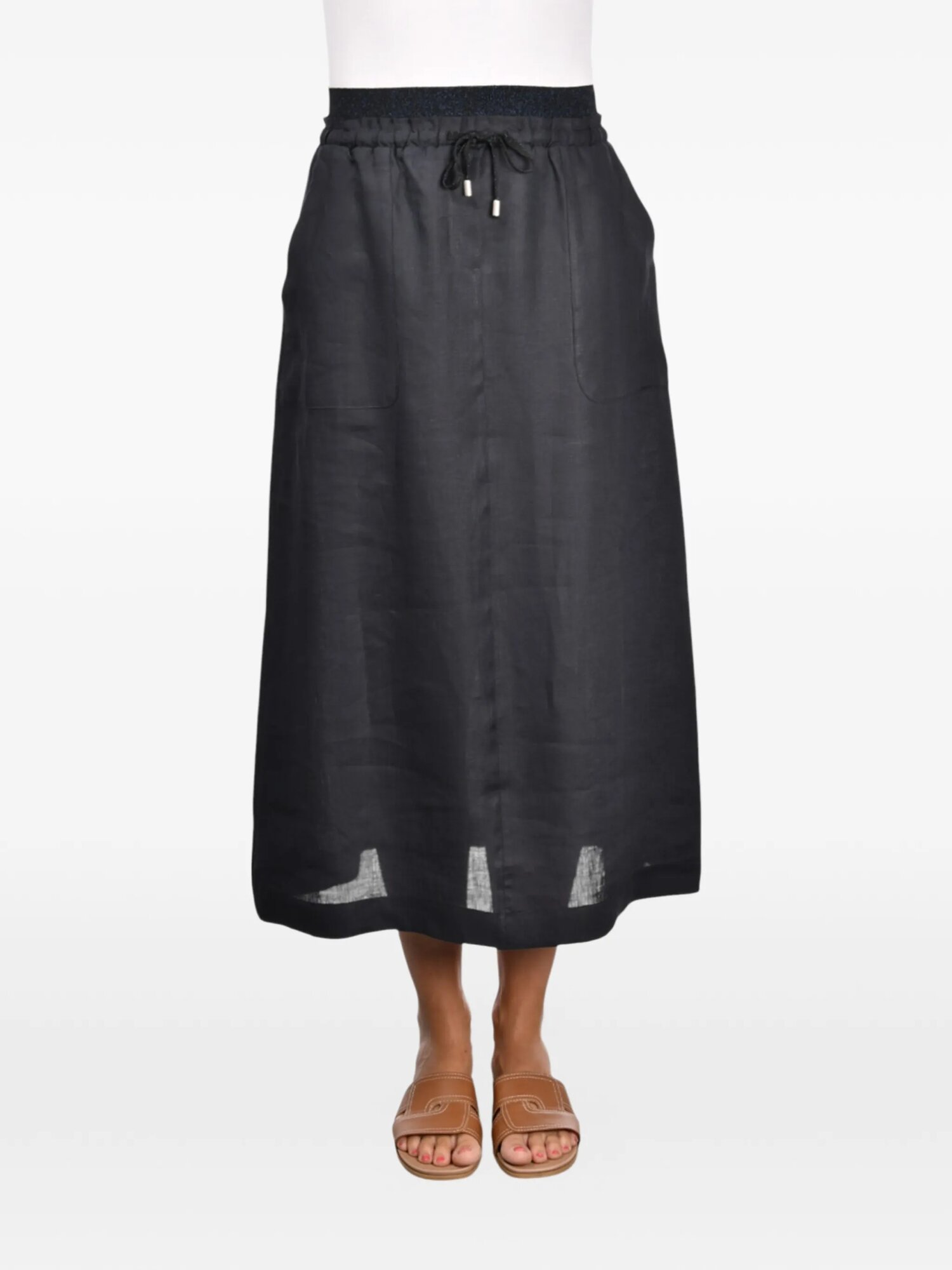 Юбка Drawstring midi skirt
