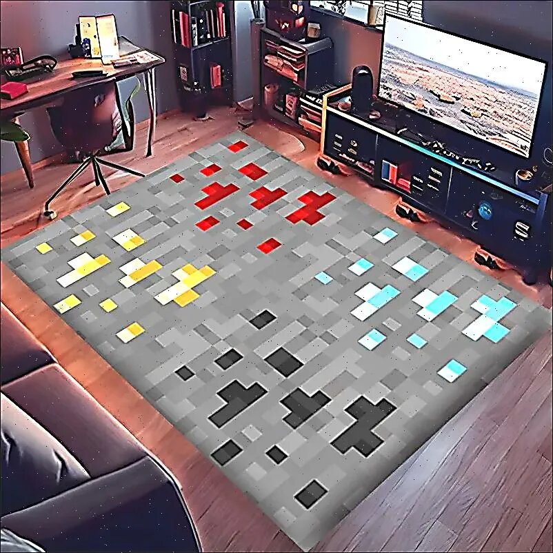 Ковер дорожка Minecraft 120 см - игровой ковер для детской комнаты и гостиной