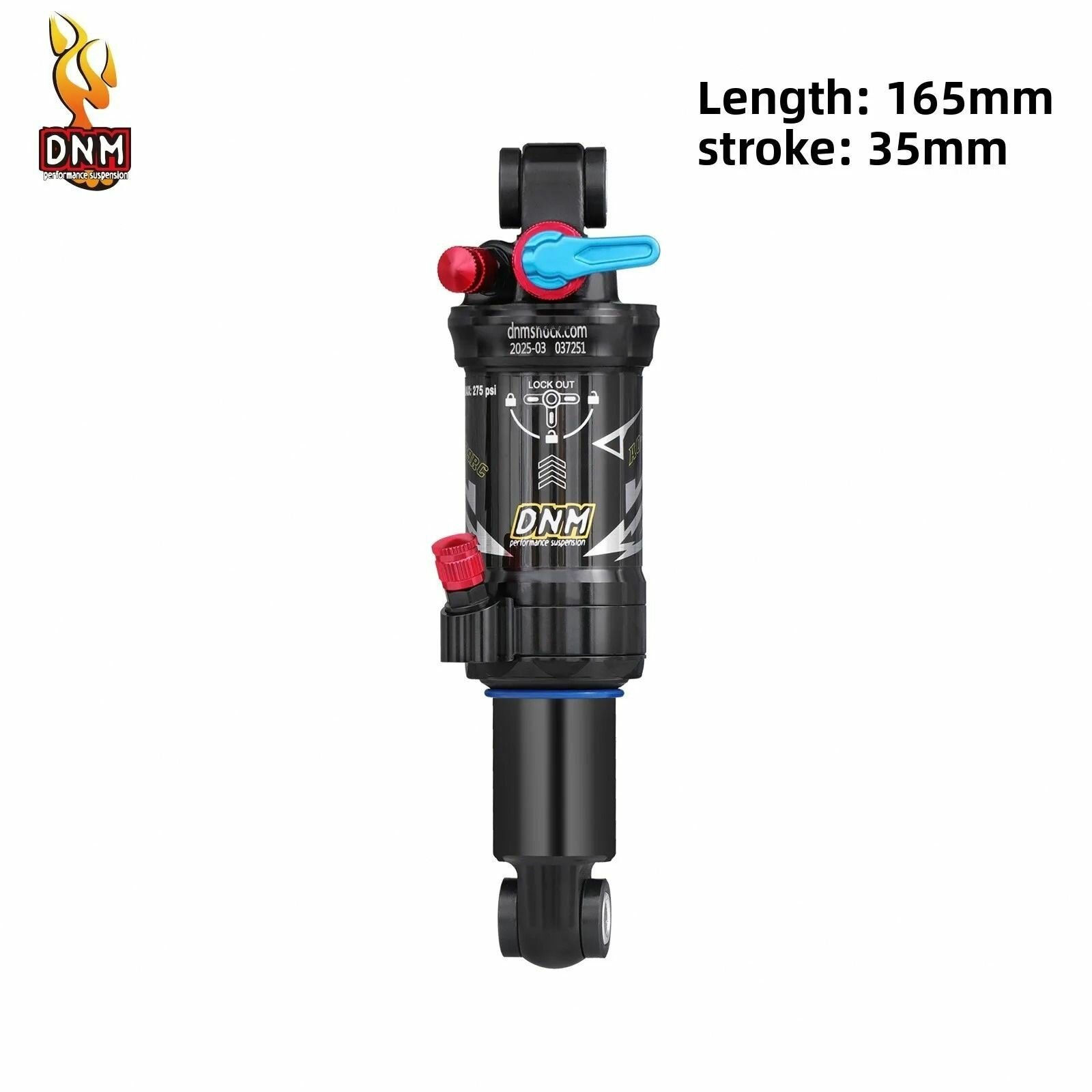 Пневматический амортизатор DNM AO-39RC для горного велосипеда, мягкий задний амортизатор для бездорожья, задний бампер 165 мм, 190 мм, 200 мм