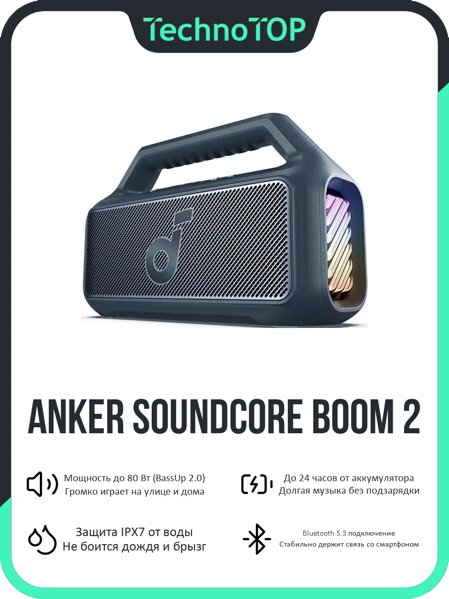 Портативная акустика bluetooth-колонкаAnker Soundcore Boom 2 синий (Blue)