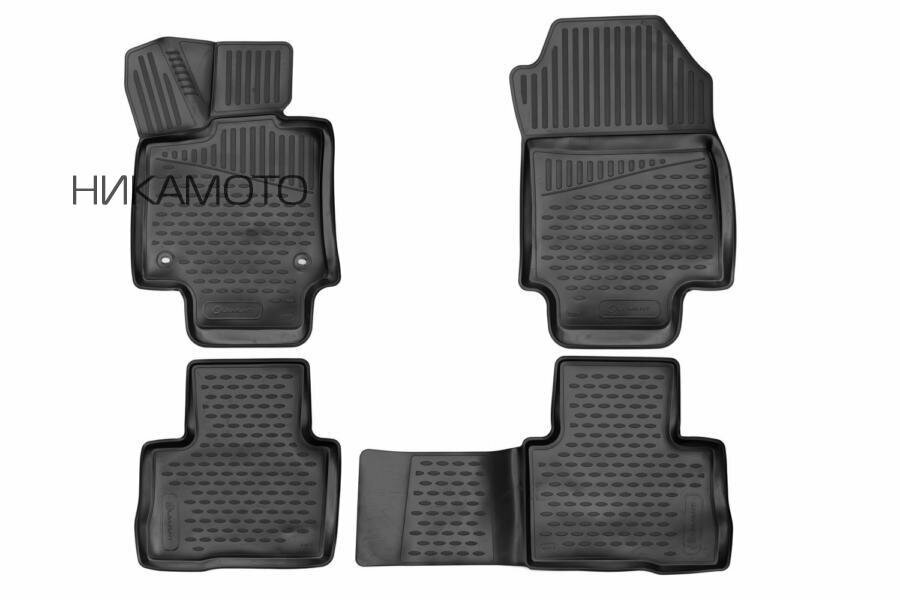 ELEMENT-AUTOFAMILY ELEMENT3D02259210K Коврики 3D в салон для TOYOTA RAV4 (V) , 2019- кроссовер, 4шт. (полиуретан) / Тойота Рав 4