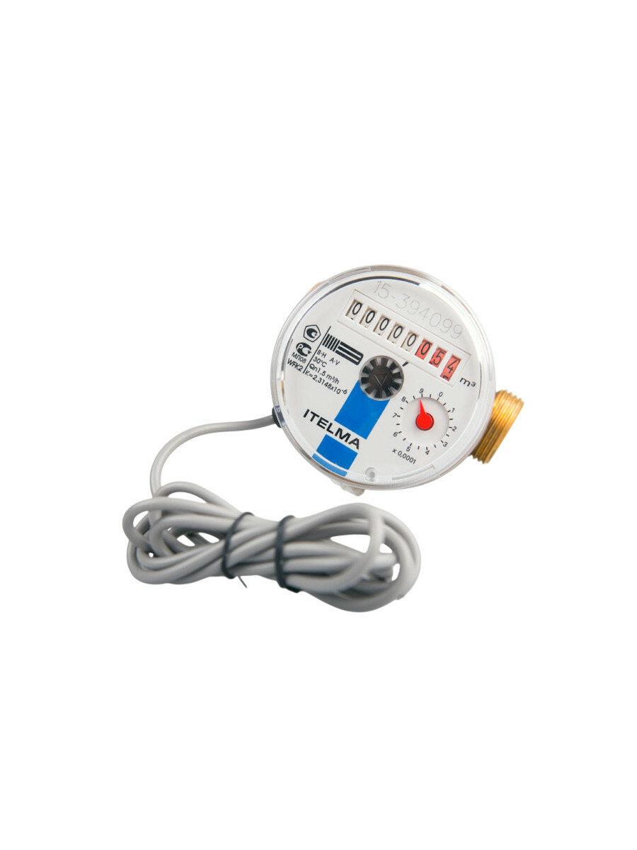 Счетчик Itelma для холодной воды Ду=15, L= 80, импульсный, без сгонов, WFK 24. D080-0-R-L-10-IP54