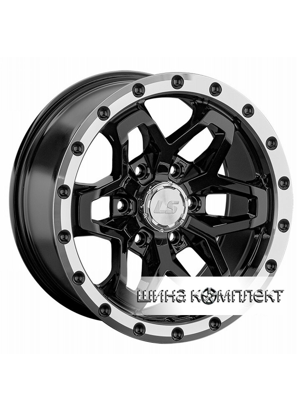 Колесный диск LS 1350 9x17 6x139,7 ET15 106,1 BKL литой для автомобиля