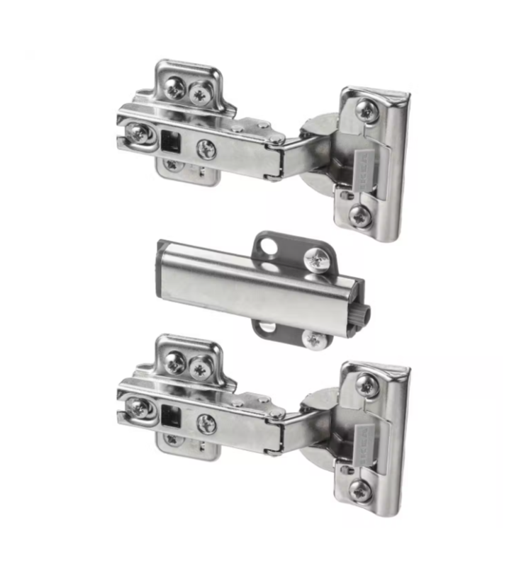 Петля накладная нажимная, плавное закрытие, 2 шт, серебристый IKEA BESTA бесто