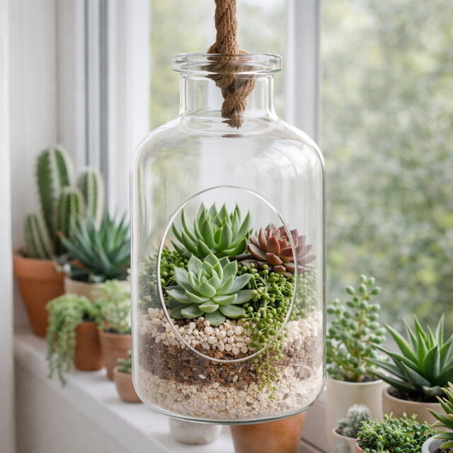 Подвесная ваза-флорариум Нора 24 см, Kaemingk, 868412