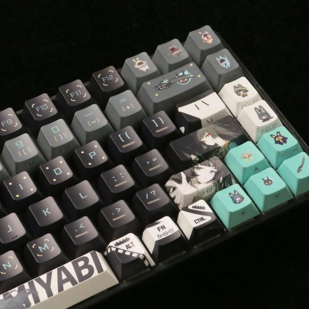 Набор клавиш Zenless Zone Zero, мультяшные аниме-игровые колпачки PBT, профиль Cherry, механические клавиши в теме Hoshimi Miyabi