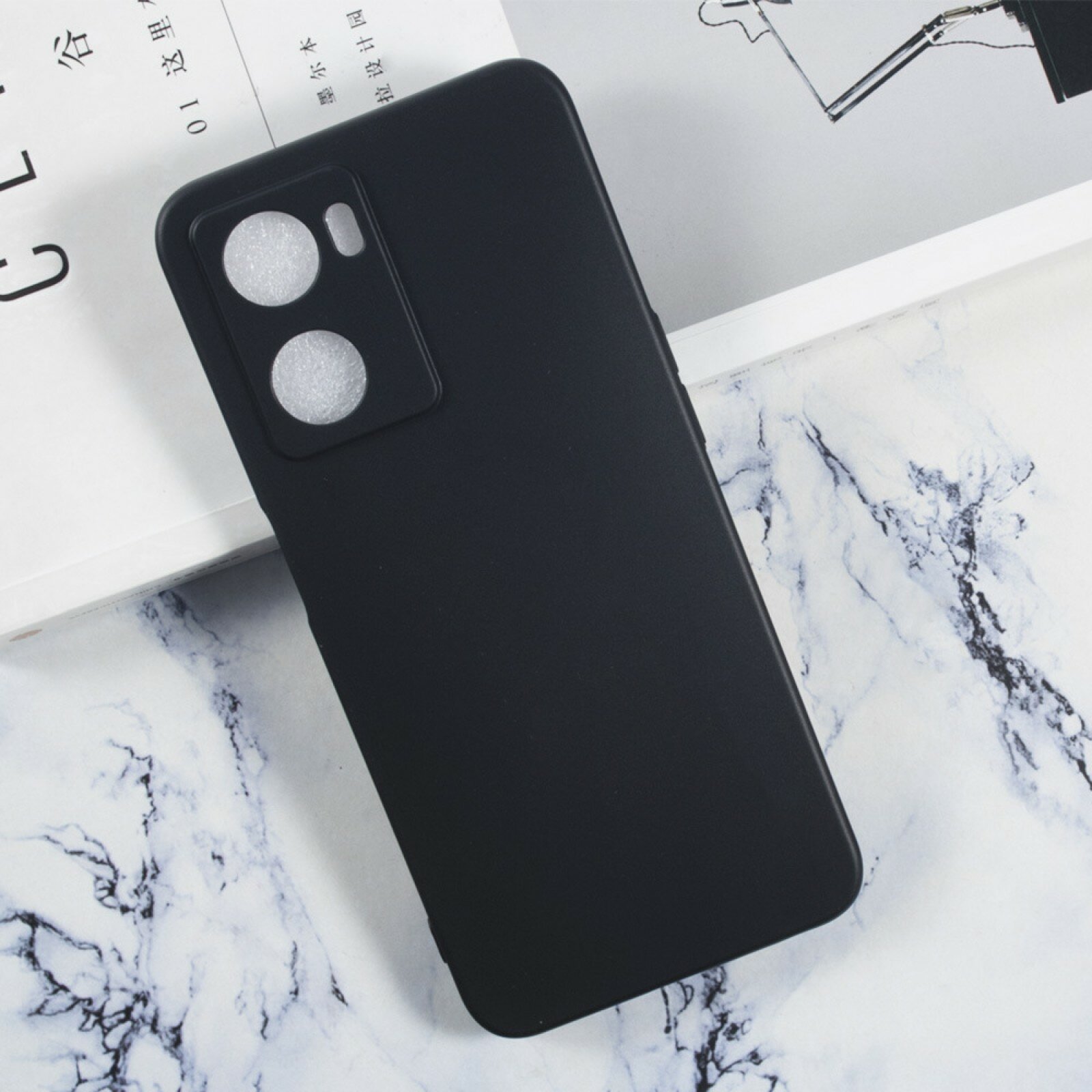 Задняя панель-чехол MyPads Morbido для OnePlus Nord N20 SE из мягкого силикона, черный