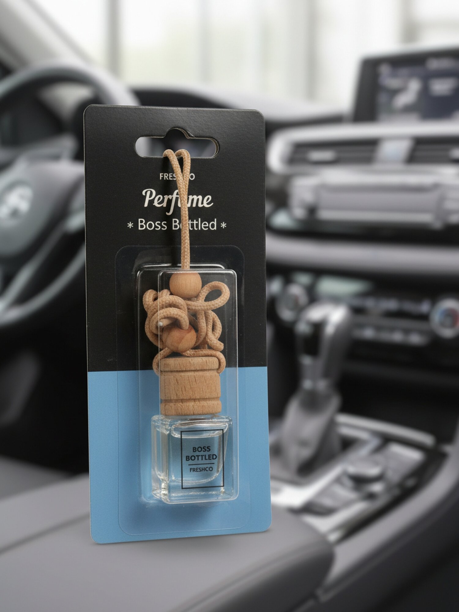 Ароматизатор в машину Freshco Perfume Boss Bottled подвесной бочонок, парфюм для авто, освежитель воздуха в салон