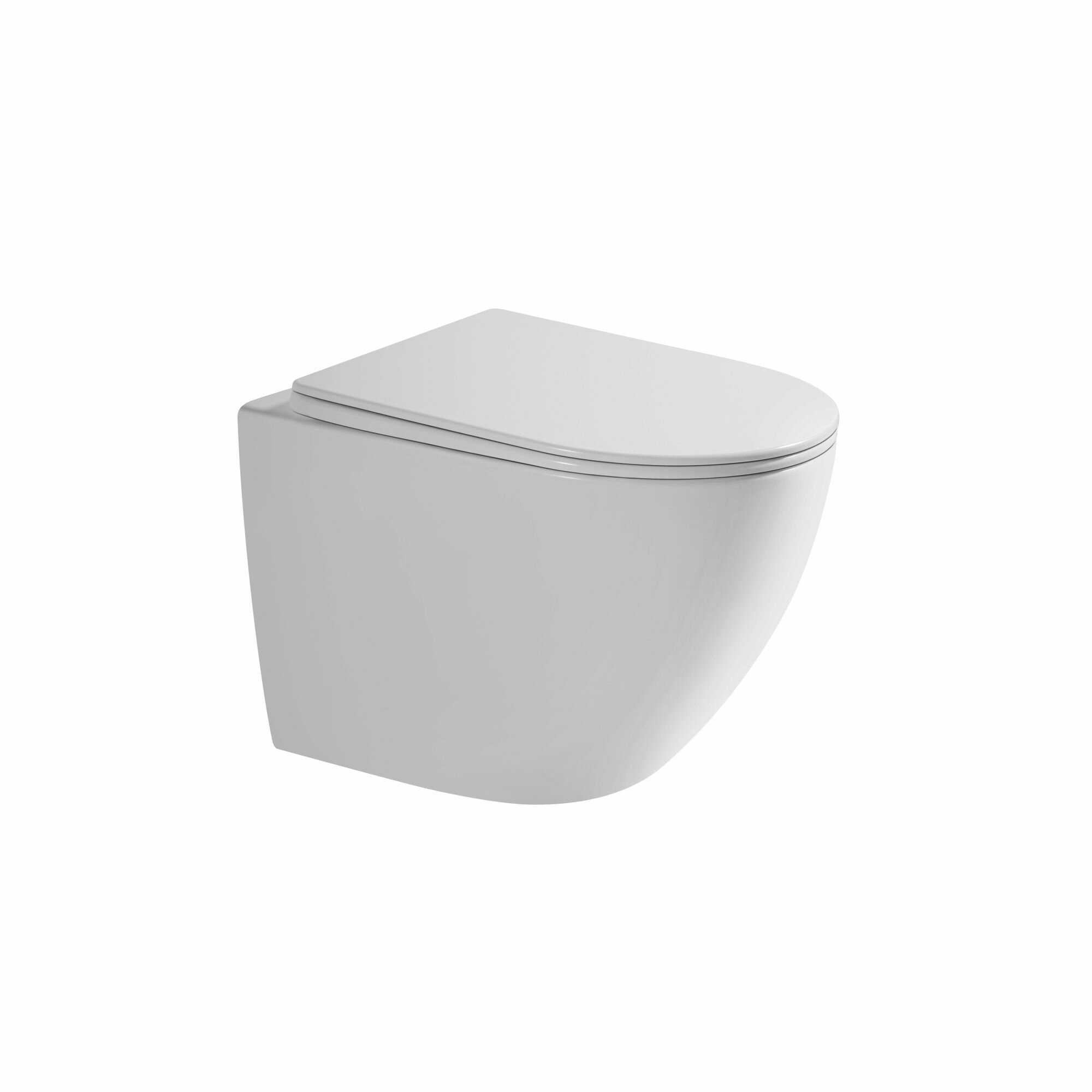 Унитаз Grossman Thin Rim GR-5601S (520х360х360) тонкий ободок, белый с тонкой крышкой, микролифт,1 место