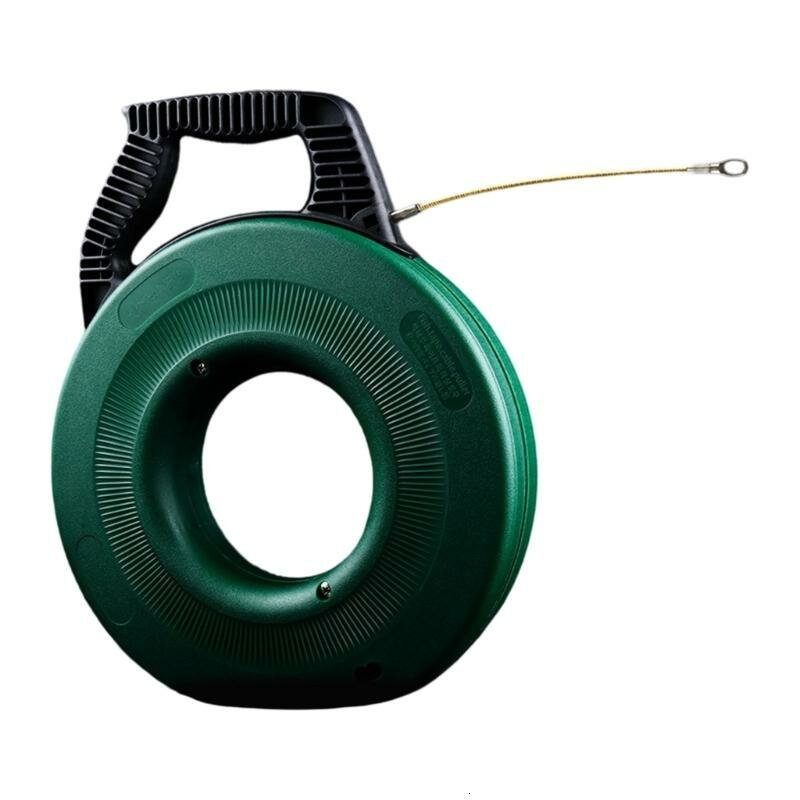 Стальной проводник для прокладки кабеля, 50 м, Плоская головка