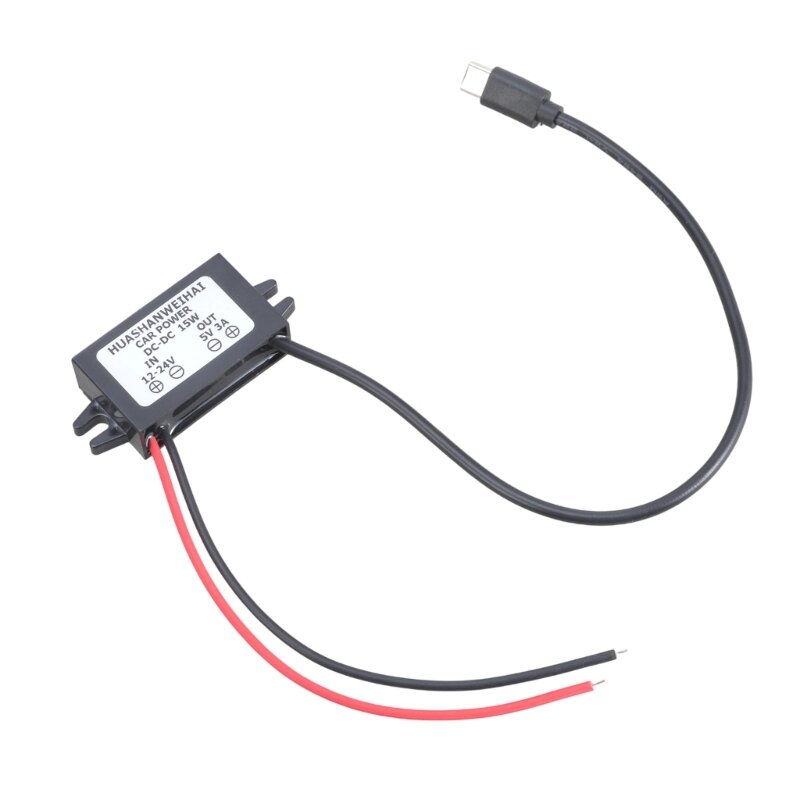 12 В 24 В до 5 В 3A USB C Автомобильное зарядное устройство Понижающие преобразователи для телефона видеорегистратора мотоцикла Солнечной панели Адаптеры питания