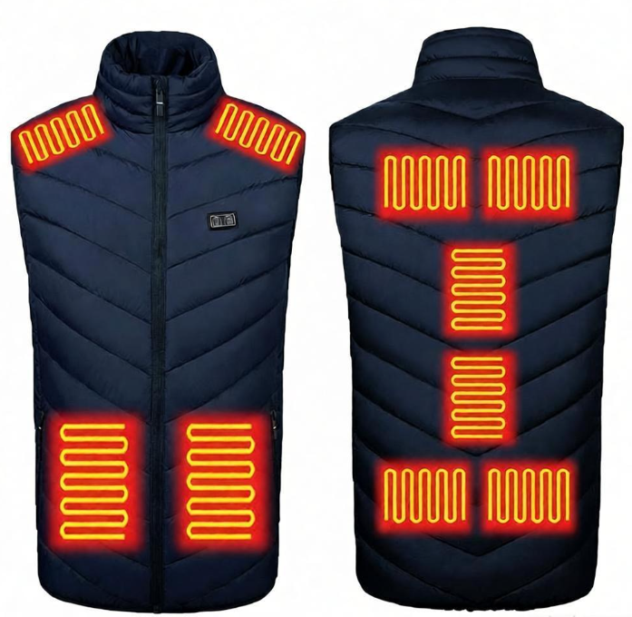 Новая модель Теплая телогрейка безрукавка - зимний жилет с подогревом