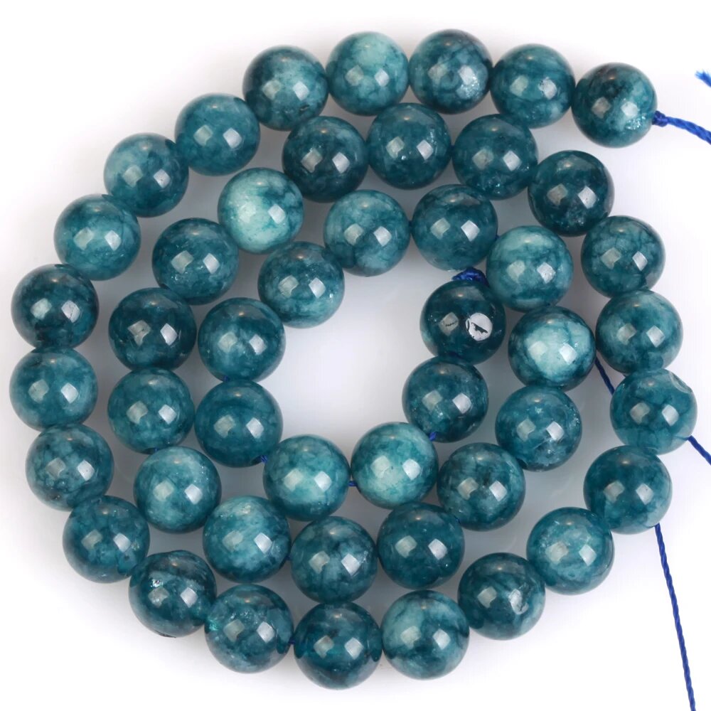 CUIMD Кианит бусины 6 8 10 мм синие зеленые для бижутерии 6mm 59 to 61pcs, Blue