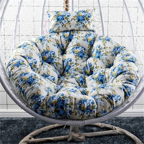 Подушка для подвесного кресла, подушка для одноместного подвесного стула, утолщенная подушка, подвесное кресло-гамак, съемная и моющаяся подушка для ротангового кресла.