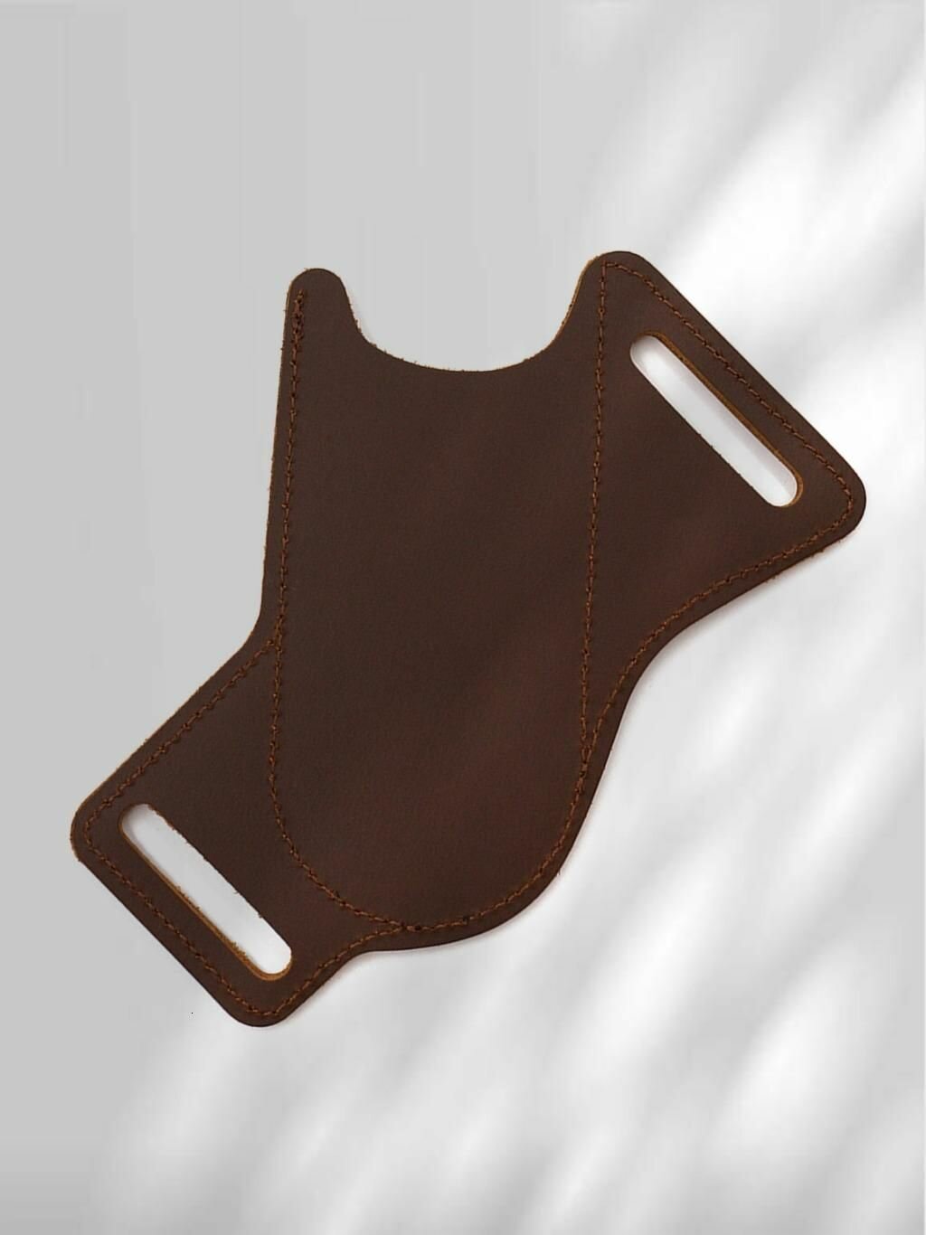 Кожаный чехол для карманного ножа, загар