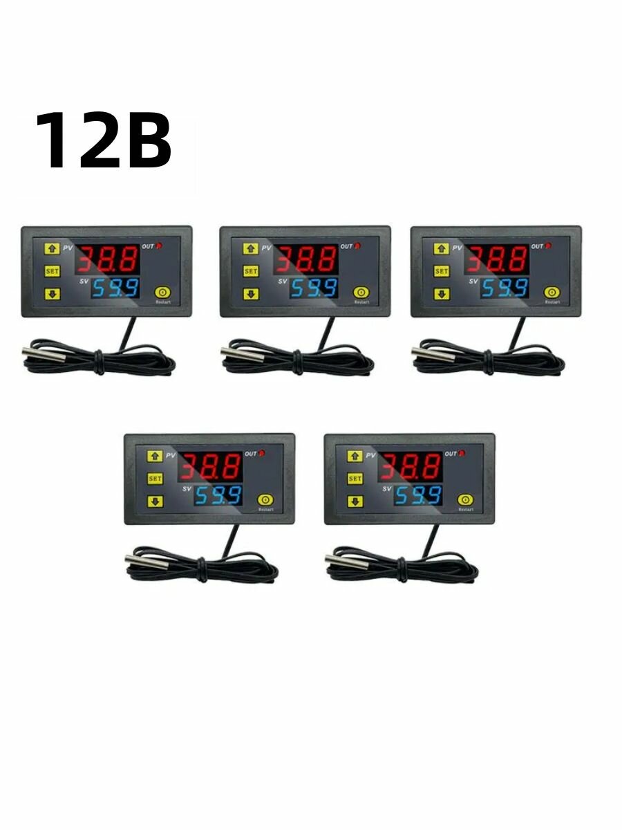 Meteai Терморегулятор/термостат до 1500Вт Для газового котла, Для инфракрасного отопления, черный, прозрачный