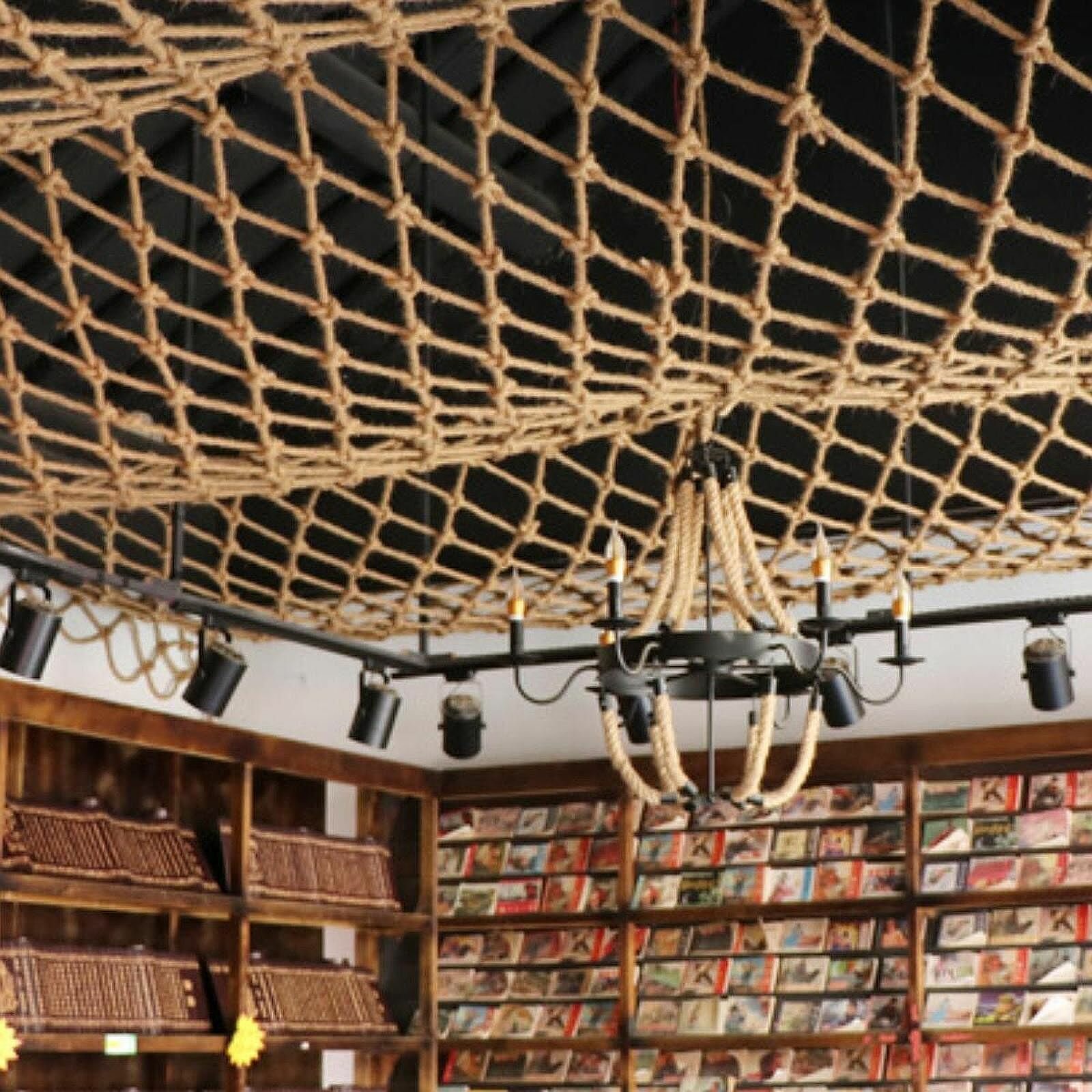 Сетка из пеньковых канатов для растений Толщина веревки 5мм