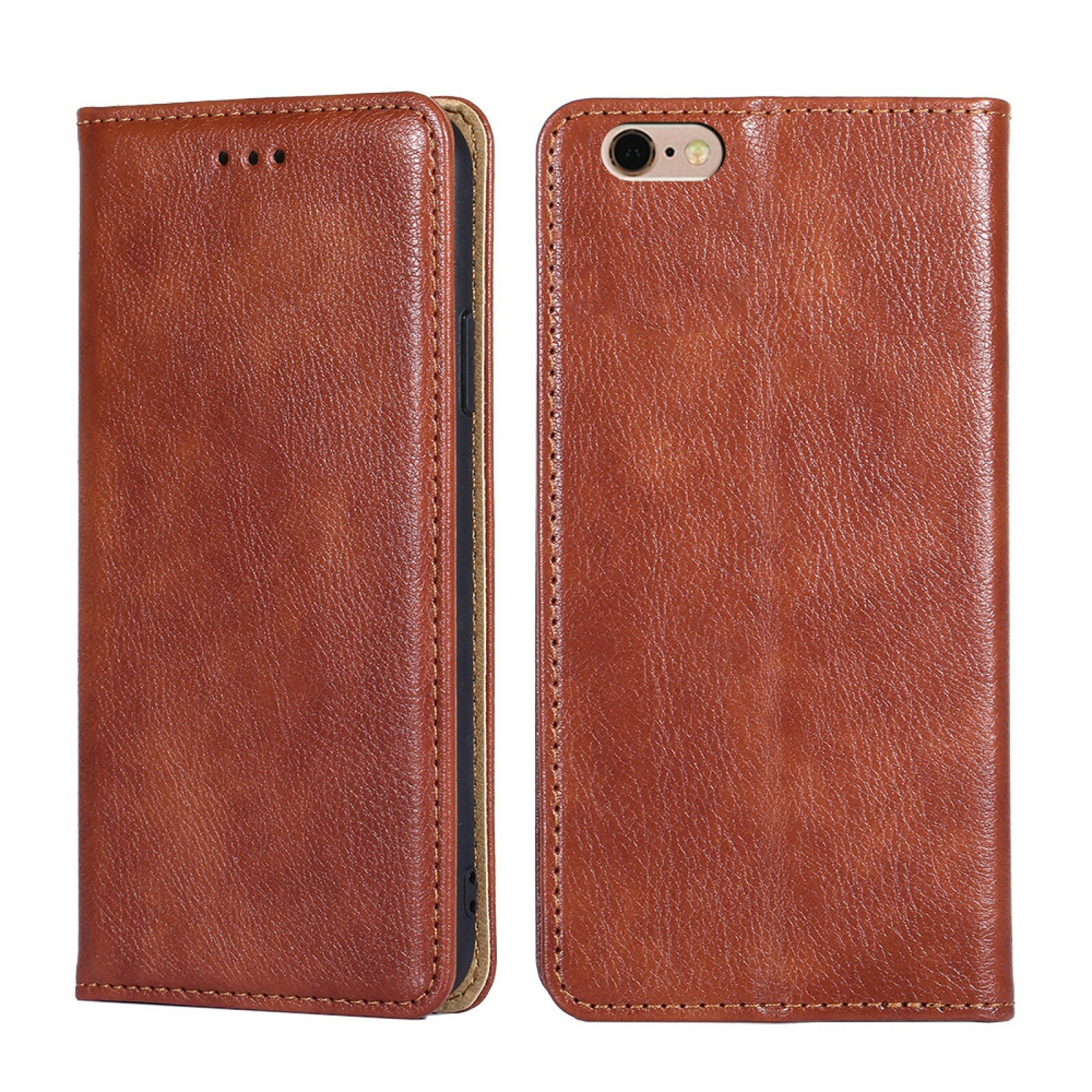 Чехол-книжка MyPads для Apple iPhone 6 Plus и 6S Plus коричневый из экокожи