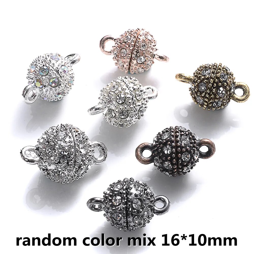 Магнитные застежки для бижутерии, 16x10mm, random mix