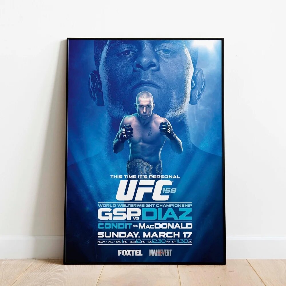 Плакат UFC 158: GSP vs Diaz, 50x70см, XZ012-13