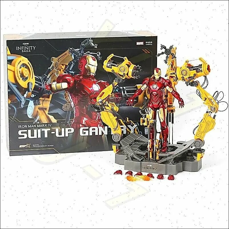 Фигурка Marvel Iron Man MK4 со светящейся платформой для снятия брони. ZDtoys