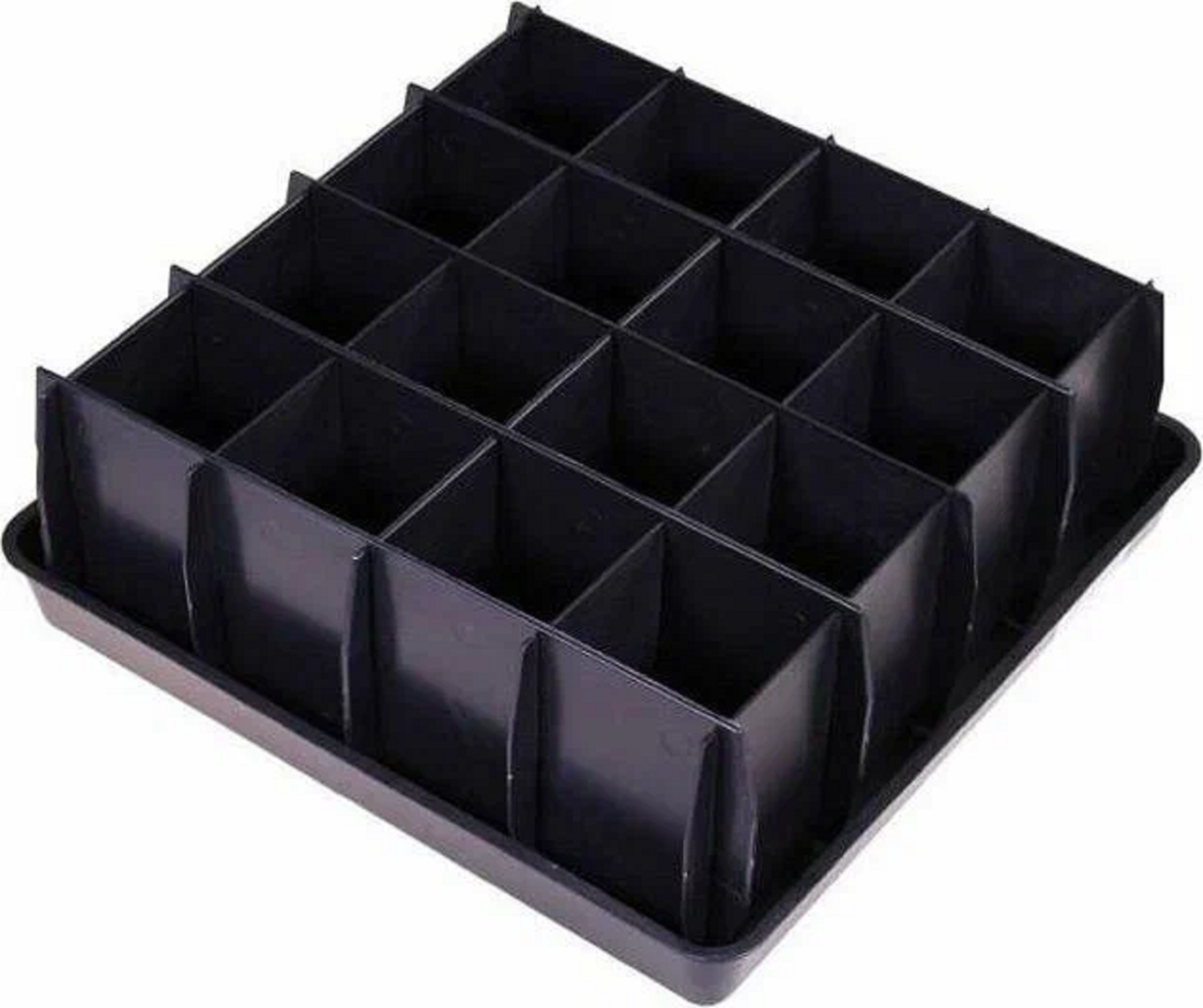 Форма для рассады Лето, разборная на поддоне, 16 ячеек по 200 мл, 26,5 х 26,5 см, h 9 см, пластик