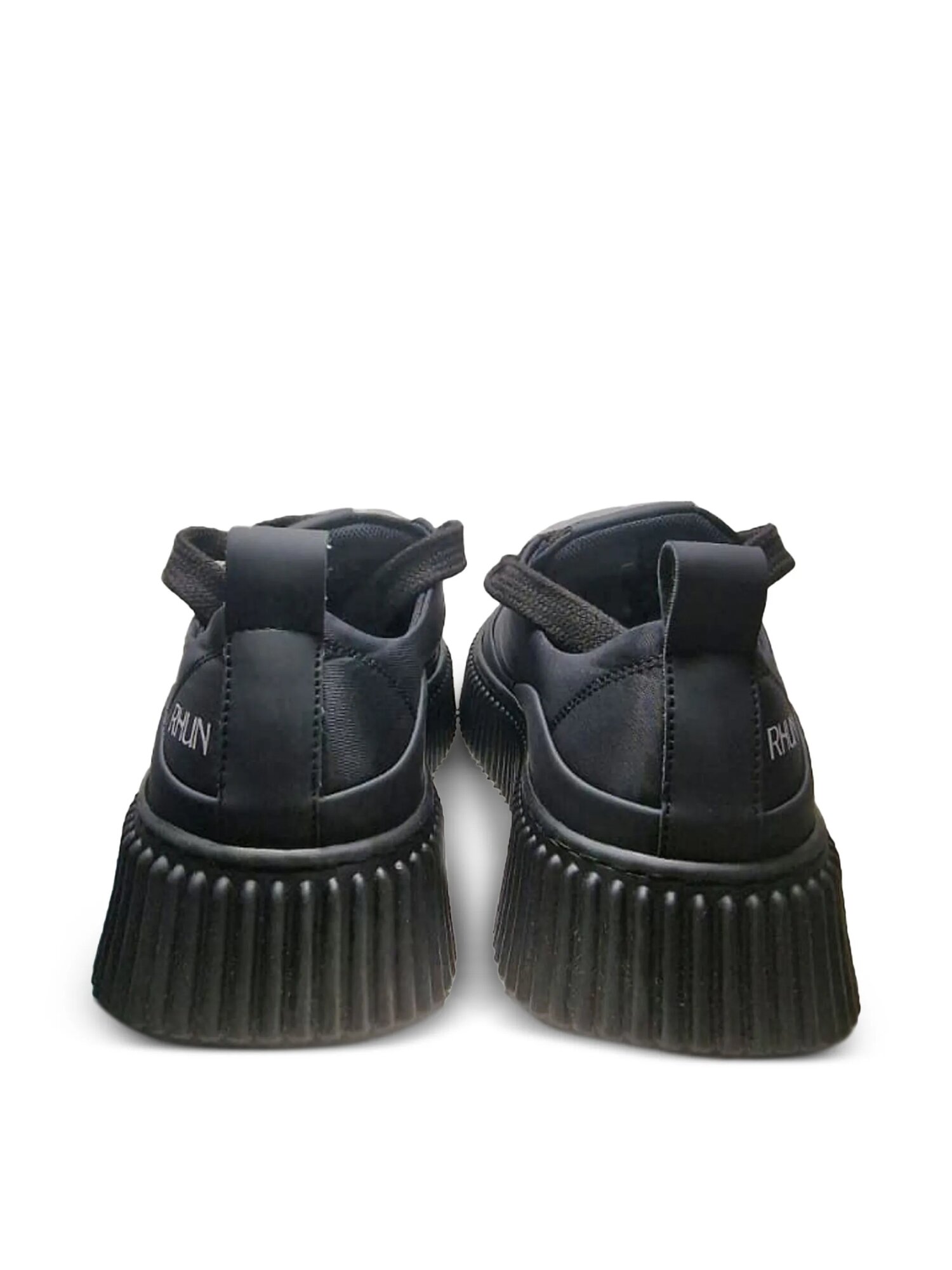Кроссовки RHUN Panelled platform sneakers, размер 41, black/black — фото 1