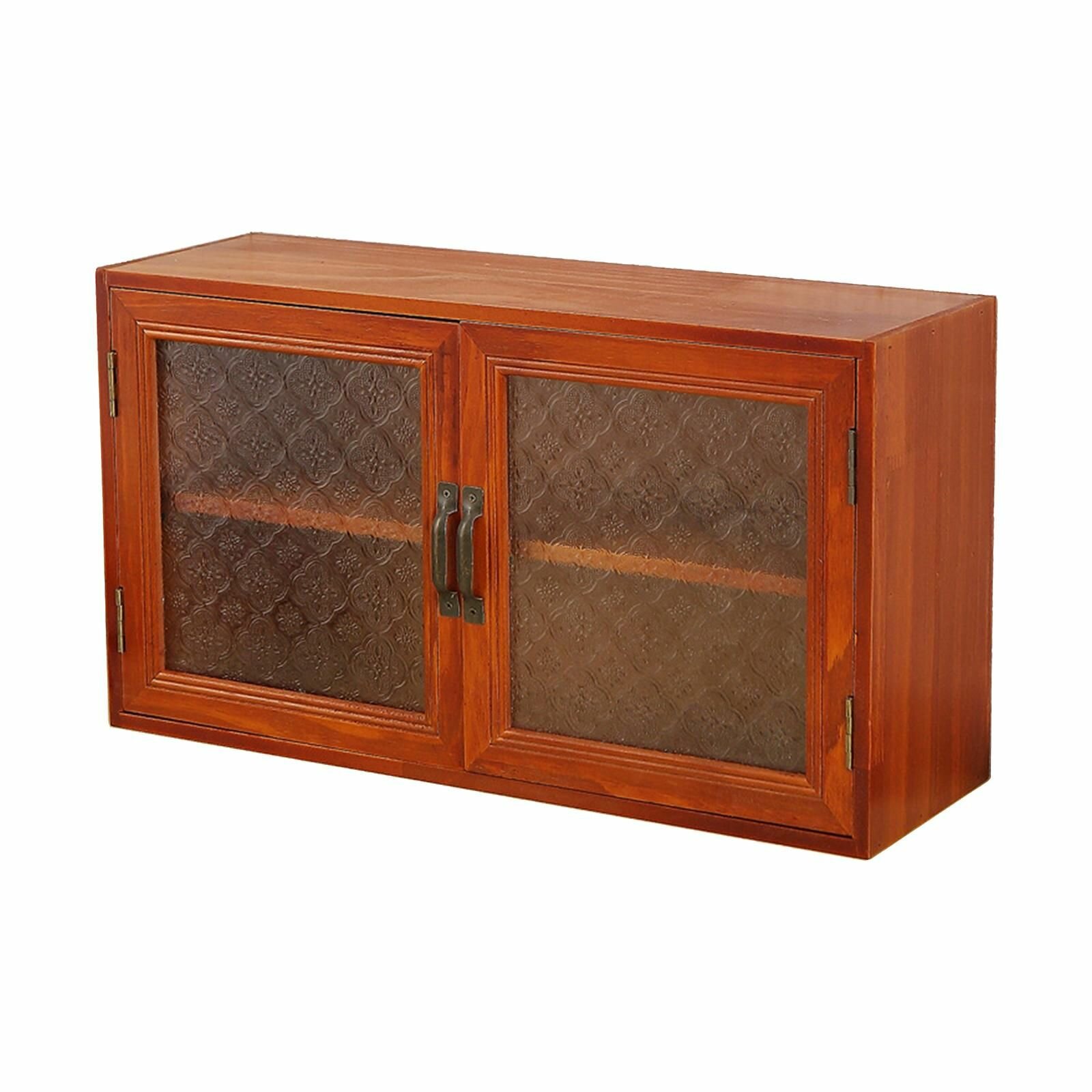 Деревянный настольный шкаф-витрина с 2 ярусами, пылезащитный, для косметики, украшений, коллекции