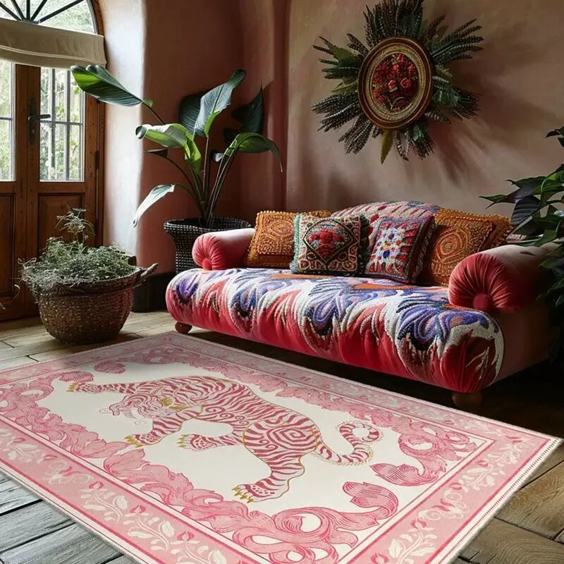Eco Lares Ковер безворсовый Розовый тигр 80x120 см